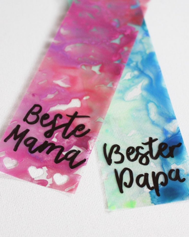 DIY Lesezeichen als Geschenke zum Muttertag und Vatertag