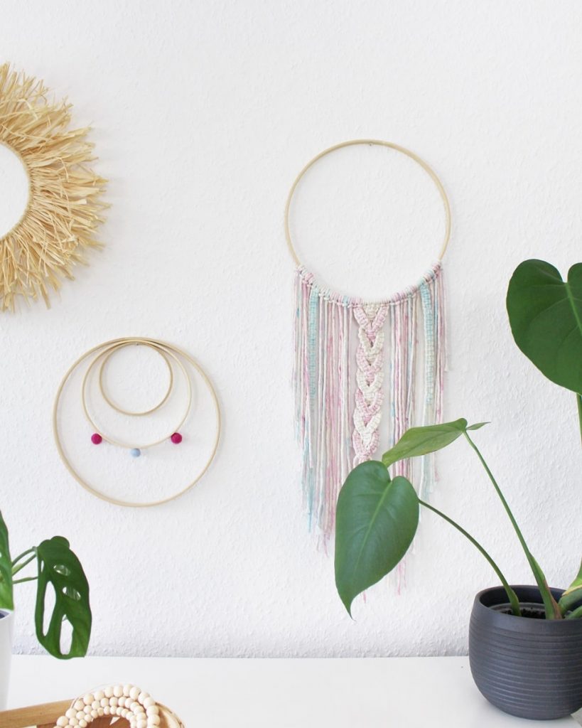 DIY Makramee Kinderzimmer Deko am Ring selber machen