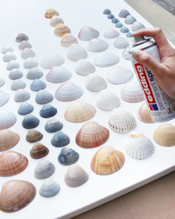 Maritime Sommerdeko: DIY Bild mit Muscheln basteln - 2 Ideen